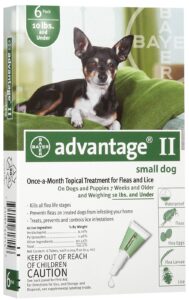 bayer animal health advantage ii for dogs 6 month supply 1-10lb