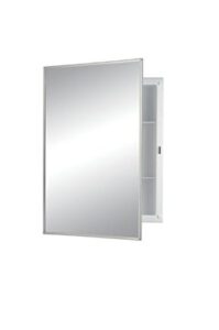 nutone broan 781021 builder series recessed mount cabinet with stainless steel mirror frame 16" w x 22"