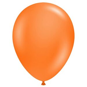 maple city rubber tuf-tex latex balloon, 11", orange