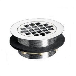 2" plastic pipe grid shower drain finish: vibrant polished nickel