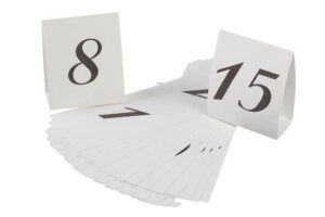 darice vl2016a 1-15 table reservation number tents place card, white, 15-pack