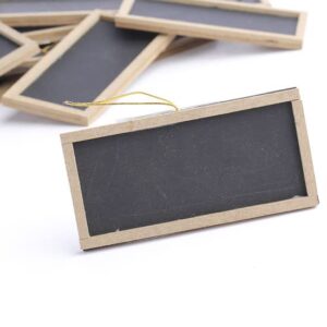 factory direct craft package of 12 miniature rectangle shaped chalkboards for favors, party decor and crafting- | size 2" x 4"