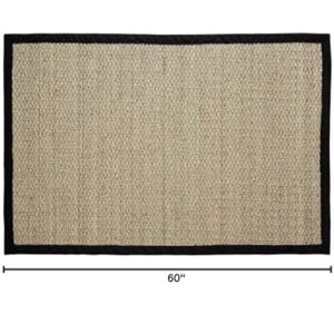 Chesapeake Seagrass Area Rug with Black border (40"x60")