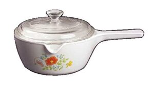 vintage corningware 2.5 cup wildflower saucepan with lid