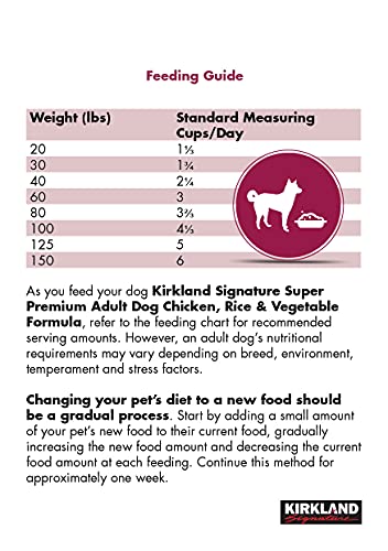 Kirkland Signature Adult Formula Chicken, Rice and Vegetable Dog Food 40 lb.