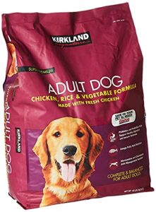 kirkland signature adult formula chicken, rice and vegetable dog food 40 lb.