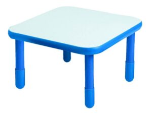 children’s factory baseline 30 inch square table, toddler furniture for playroom, homeschool, daycare, classroom, blue