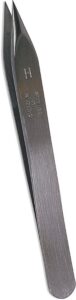 genuine dumont high-tech matte finish tweezers, stainless steel, style h | twz-301.43