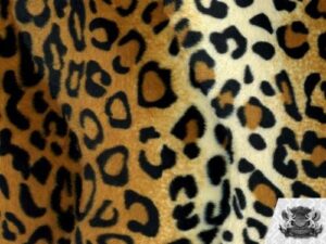 1 x velboa faux/fake fur leopard gold fabric by the yard