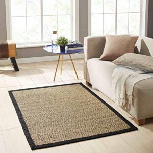 Chesapeake Seagrass Area Rug with Black border (40"x60")