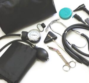 emi nursing essentials starter kit stethoscope blood pressure monitor and more - 9 pieces total