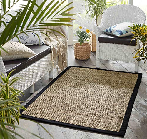 Chesapeake Seagrass Area Rug with Black border (40"x60")