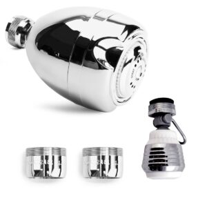 pf waterworks hydrosaver watersense water conservation kit - 3 pattern showerhead, dual spray swivel kitchen aerator, 2 bath aerator - 1.5 gpm; pf0541