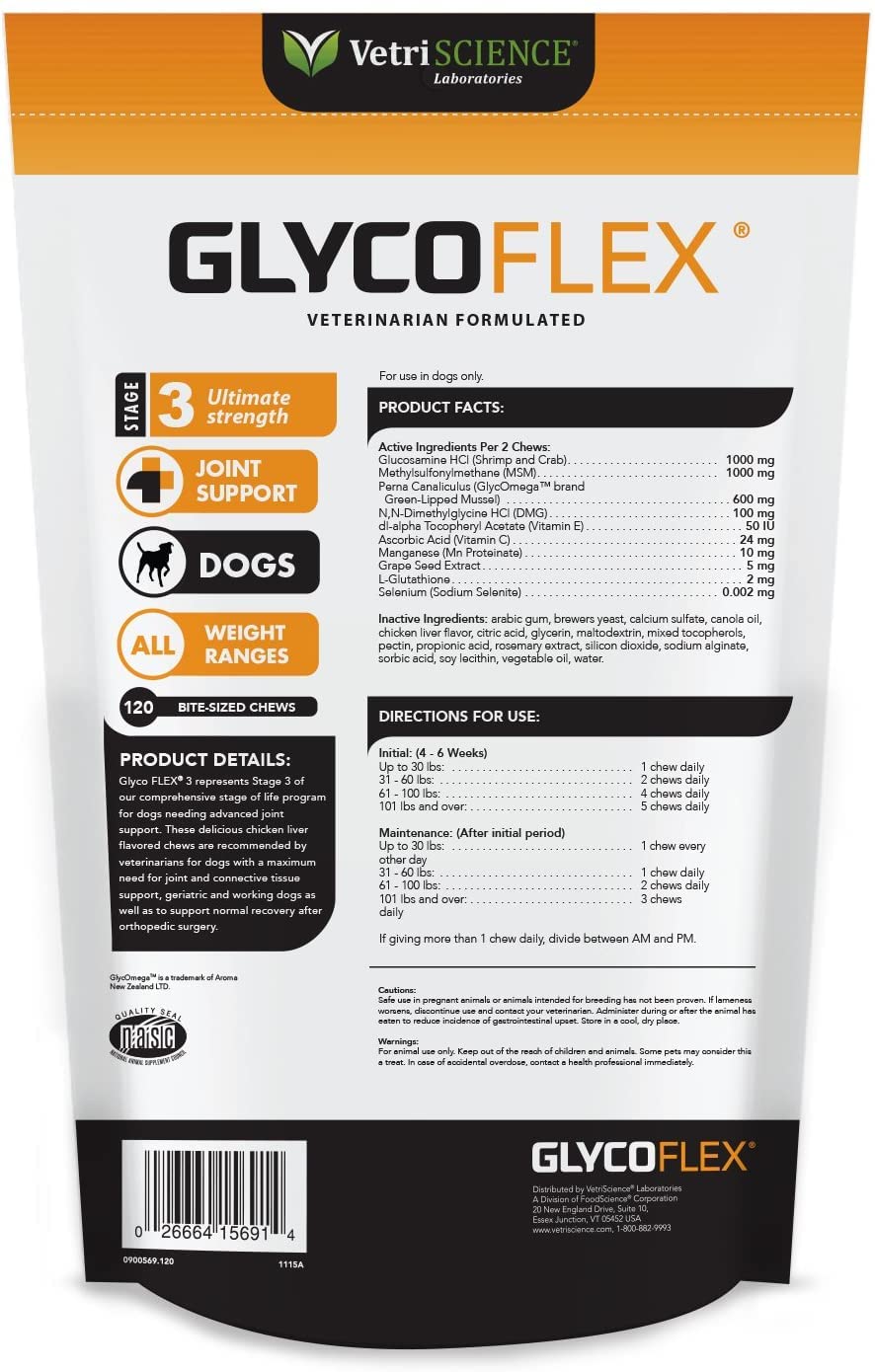 Glyco Flex III Bite-Sized Chews 120 Ct [Misc.]