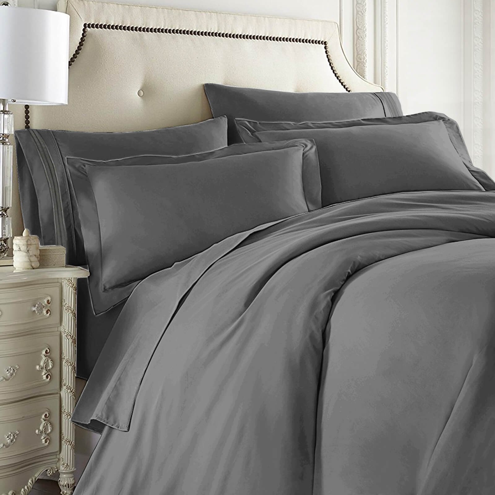 Clara Clark Complete 7 Piece Bedding Set, - Set Includes; Sheets, Duvet Cover, and Pillow Covers.