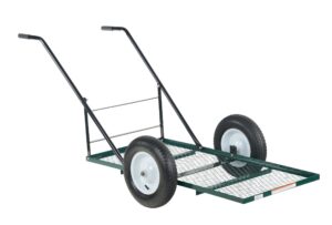 vestil lsc-2448-tc steel service cart, pneumatic wheels, 500 lbs load capacity, 45" height, 53" length x 24" width