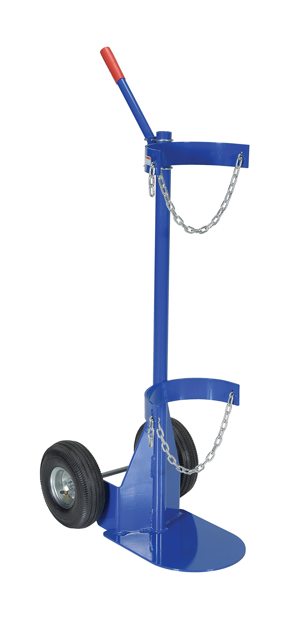 Vestil CYL-D-1-PN Cylinder Dolly with Pneumatic Wheel, Steel, 25-1/16" Length, 17-7/16" Width, 54-1/16" Height