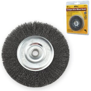 ivy classic 39051 3-inch x 1/2 - 3/8-inch arbor, carbon steel crimped wire wheel brush - 0.008-inch fine, 1/card