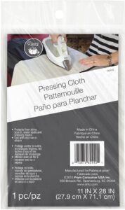 dritz clothing care 82442 pressing cloth, 11-inch x 28-foot , white, 11" x 28" (27.9 cm x 71.1 cm)