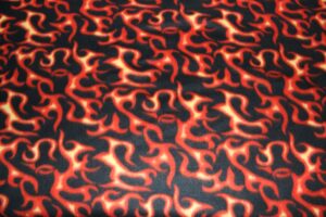 fleece printed misc flame print fabric by the yard