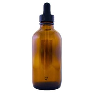 cocktail bitters amber glass dropper bottle - empty - 4 oz