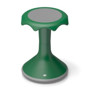 vs america hokki stool, flexible ergonomic seating stool for kids and adults, 18" seat height, green