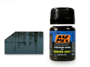 ak interactive - streaking grime for panzer grey - ak00069