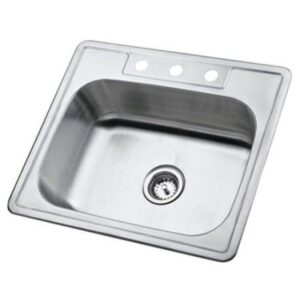 carefree 25" x 22" single bowl self-rimming kitchen sink