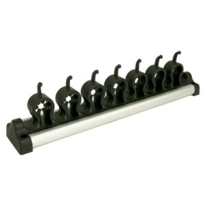 casabella wall mount, large, black/silver, plastic/metal, storage rack