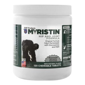 ehp products myristin canine 120 count joint formula