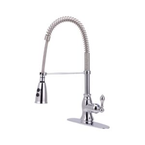 ultra uf12200 single handle chrome kitchen faucet with pull-down spout