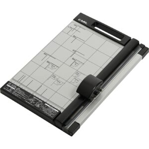 carl 12 inch dc-200n premium rotary paper trimmer, metal base, 15 sheet cutting capacity.