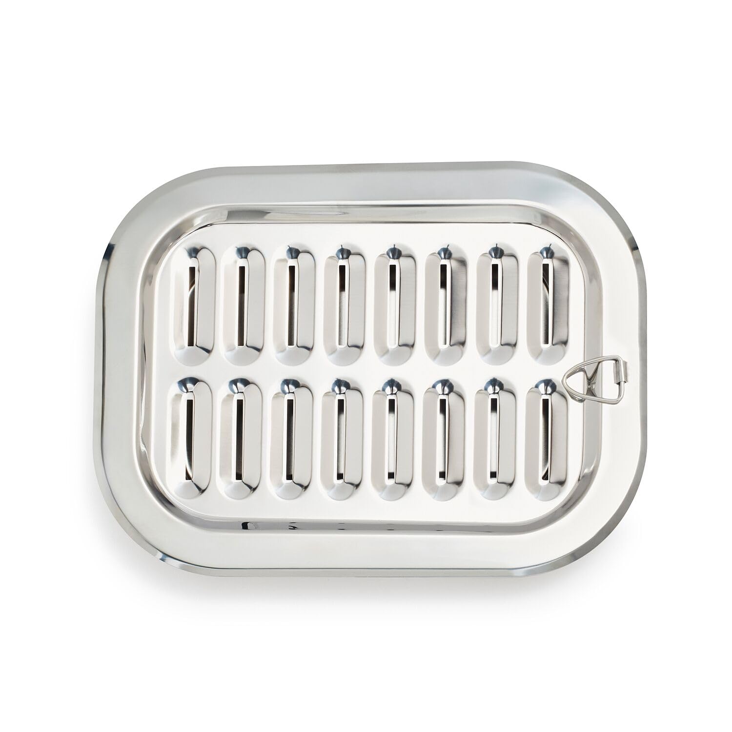 Sur La Table 12" x 9" Stainless Steel Broiler Pan includes Broiler Rack and Pan, Silver