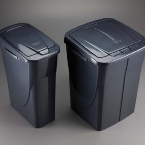 M-Home Ecobin 25 PLS8081-34 Plastic Waste Bin with Anthracite Lid 21.5 x 36 x 51 cm / 25 L