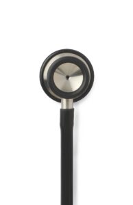 medline elite stainless steel cardiology stethoscope, black, acoustically superior