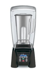 waring commercial mx1500xts 3.5 hp blender with 4 recipe programable lcd display, noise reducing sound enclosure and 64 oz stainless steel container, 120v, 5-15 phase plug