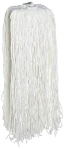 rubbermaid commercial products economy rayon cut-end mop head replacement, 1-inch headband, white, heavy duty industrial wet mop for floor cleaning home/kitchen/bathroom