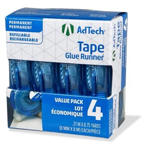 adtech 5603 permanent crafter's tape, 0.31" x 315", pack of 4