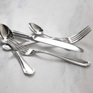 Fortessa Medici 18/10 Stainless Steel Flatware, 5 Piece Place Setting, Service for 1