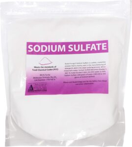 duda energy 5 lb sodium sulfate food grade fcc anhydrous naturally mined 99+% purity,white