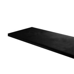 12" inch x 48" inch wood shelf for slat wall, grid wall, and merchandiser displays - black