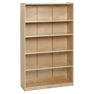 ecr4kids classic bookcase, 60in, adjustable bookshelf, natural