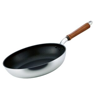 hokuriku aluminum fry pan, 11.8 inches (30 cm), lightweight, gas fire, made in japan, deep, light, all-over uniform heating, time-saving frying pan, durable, frying pan, made in japan, aluminum