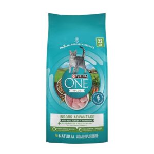 purina one natural, low fat, weight control, indoor dry cat food, +plus indoor advantage - 22 lb. bag