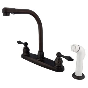 kingston brass kb715al victorian 8" centerset kitchen faucet, oil rubbed bronze