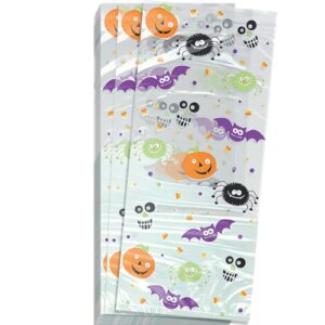 spooky smiles 11" x 5" halloween smiles cellophane bags 20 pcs, multicolor