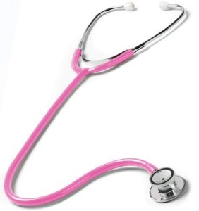 prestige medical s108-p pediatric dualhead stethescope, hot pink