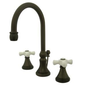 elements of design nuvo elements of design es2985px madison 2-handle 8" to 16" widespread lavatory faucet with brass pop-up, 6-1/2", oil rubbed bronze