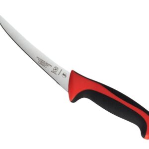 Mercer Culinary Red Millennia Colors Handle, 6" Curved Boning Knife