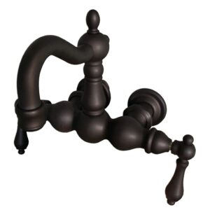 elements of design dt10015al center wall mount tub filler with lever handle, 3-3/8", oil rubbed bronze